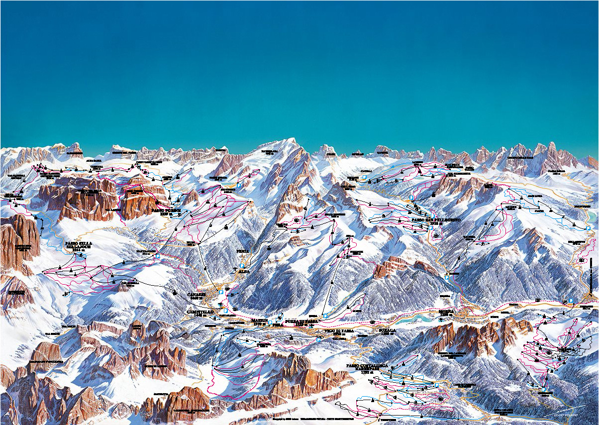 Val Di Fassa Piste Map