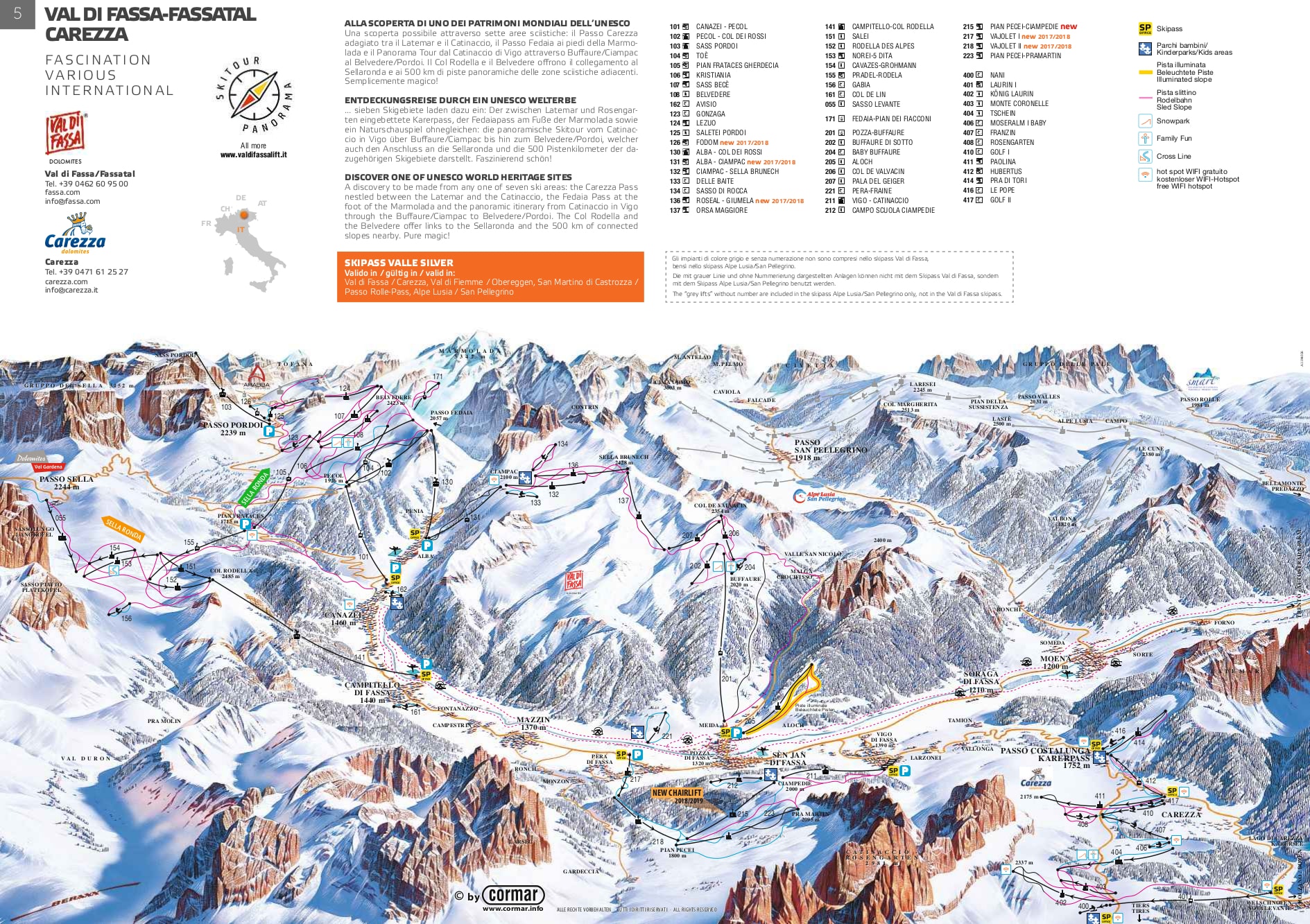 Val Di Fassa Piste Map